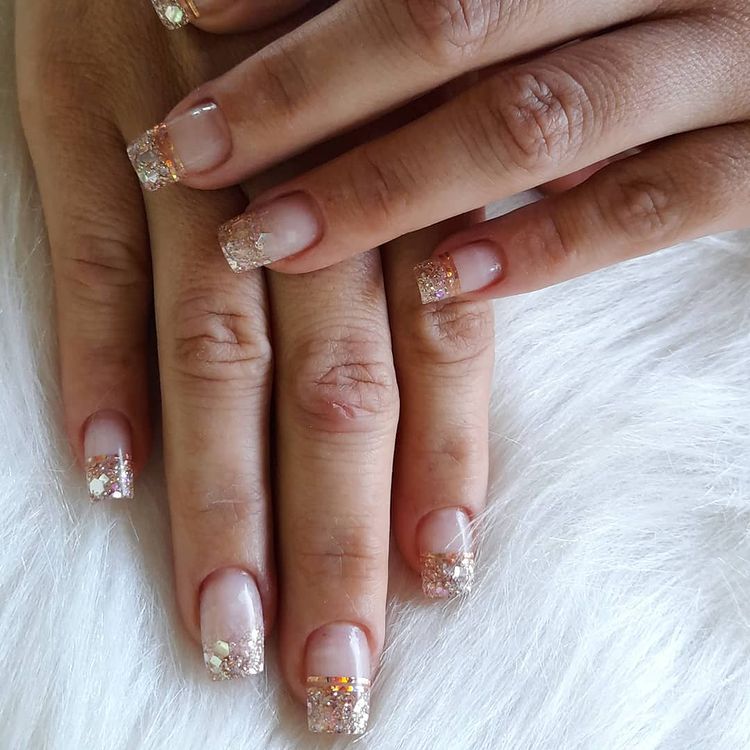 30 ideias de francesinha com glitter para se inspirar no visual ...